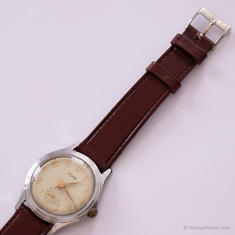 Vintage 1960s Silver-tone Duke Mechanical Antichoc Watch for Men ...