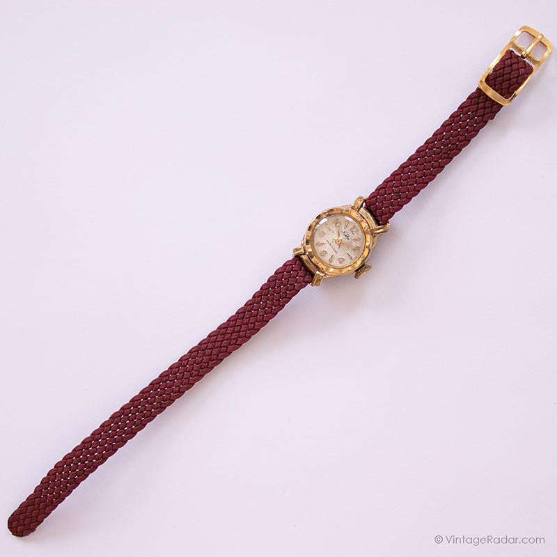 Tiny French Gold-Tone Vintage Watch | Art-deco 15 Rubis Ladies Watch ...