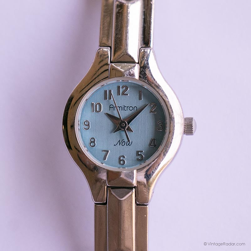 Vintage Blue-Dial Armitron Now Watch for Her with Silver-tone Bracelet ...