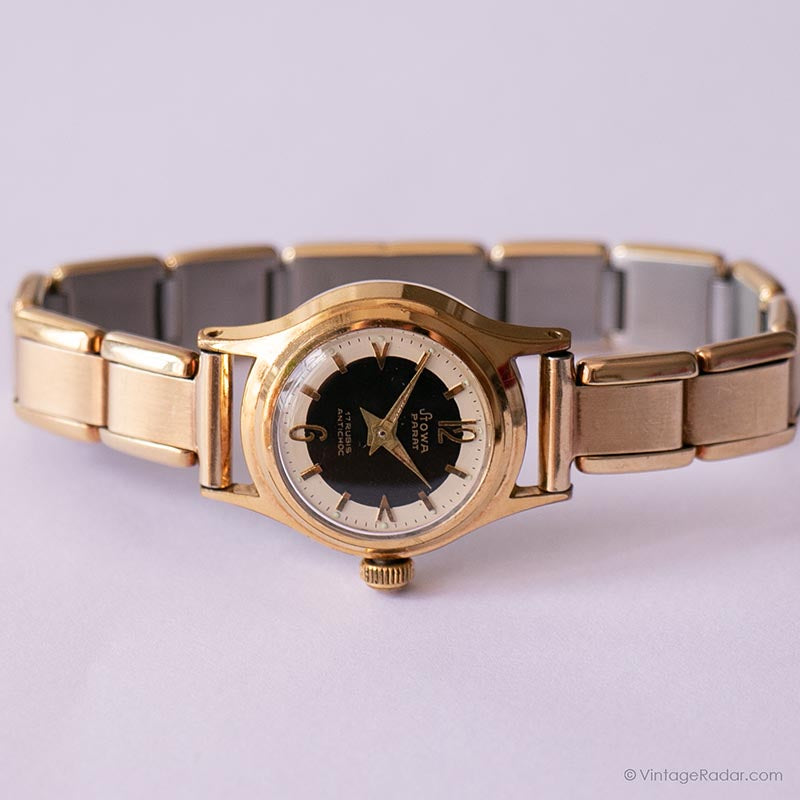 RARE Vintage Stowa Parat Black Dial Watch for Women Mechanical Movt ...