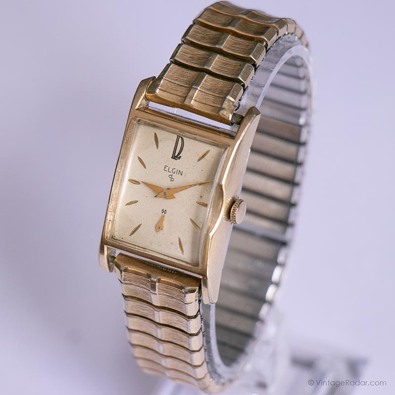 1950s Vintage Elgin 10K Gold Plated Watch | Art Deco Watch Vintage ...