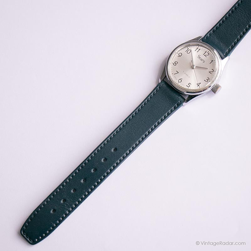 Vintage Silver-tone Sears Watch | 7 Jewels Mechanical Vintage Watch ...