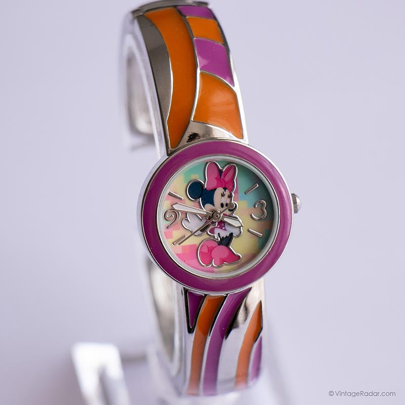 Vintage Minnie Mouse Bangle Watch | Pink & Orange Minnie Mouse Watch ...