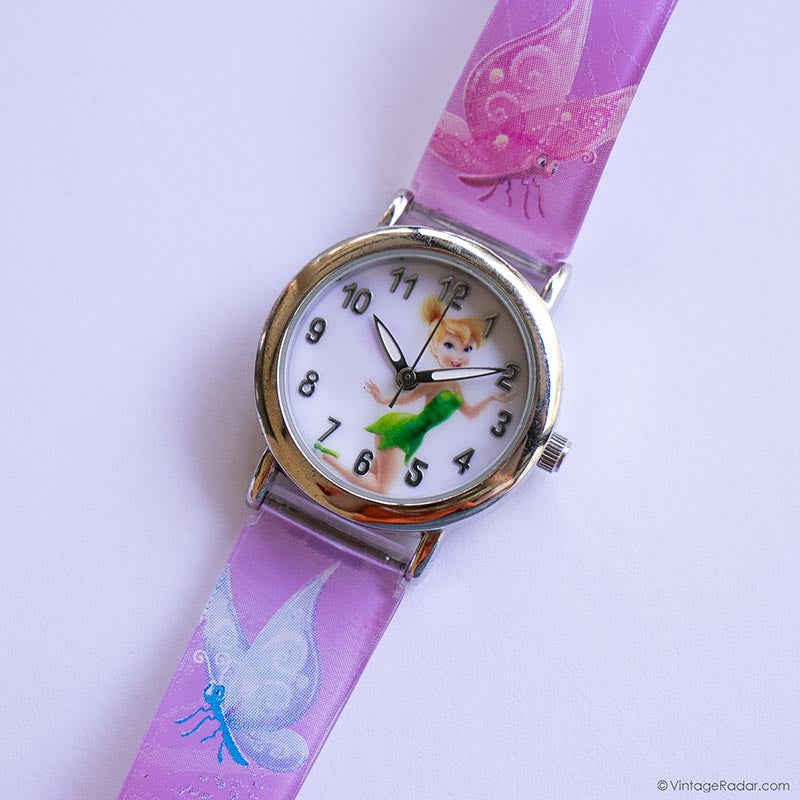 Vintage Tinker Bell Fairy Watch for Women or Kids | Pink Disney Watch ...