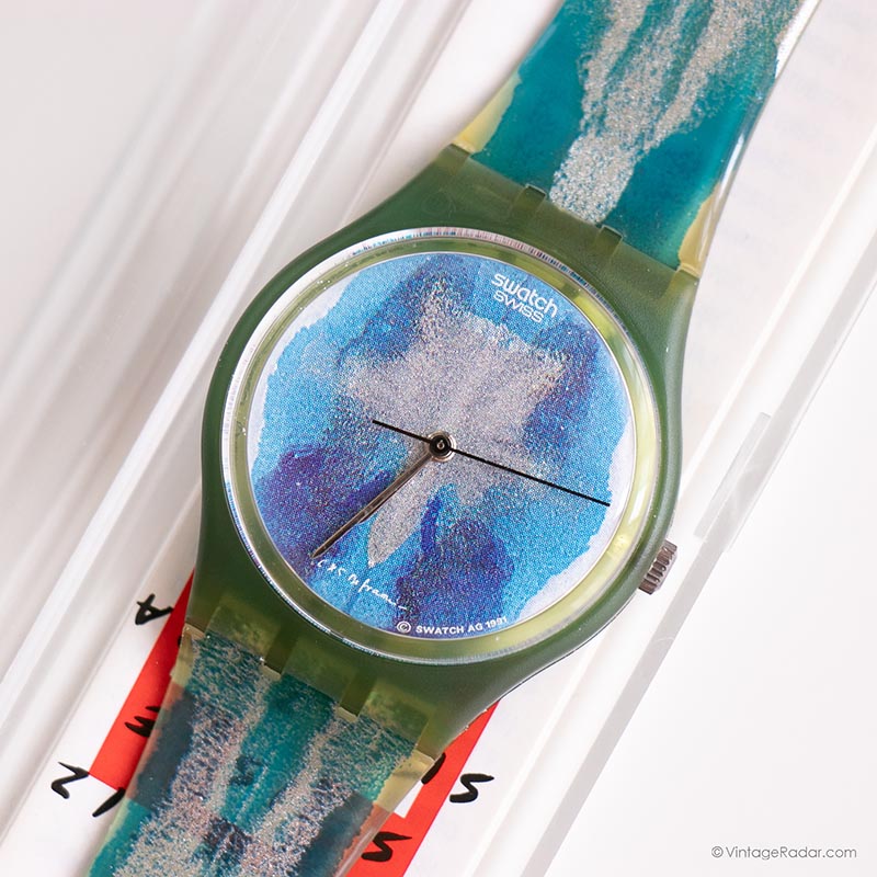 Vintage 1991 Swatch GZ118 HORIZON Watch with Original Box and Papers ...