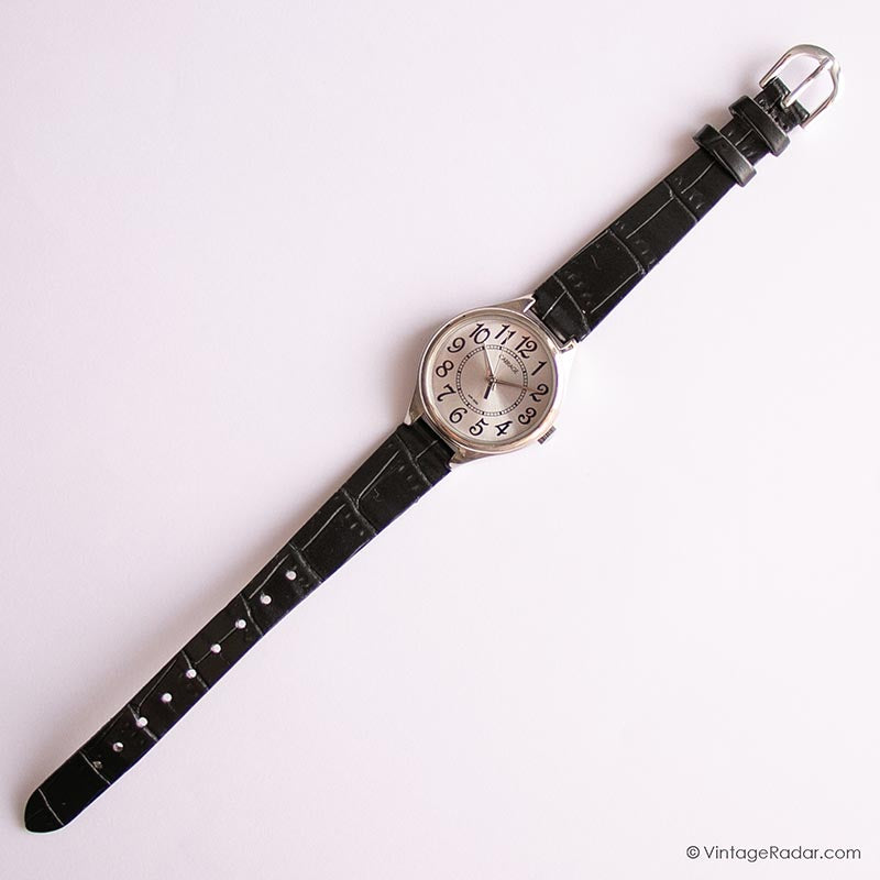 Retro Silver-tone Carriage Watch with Large Numerals | Carriage Timex ...