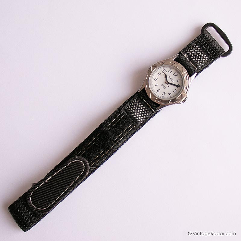 Small Vintage Timex Sports Watch for Women with Black Velcro Strap ...