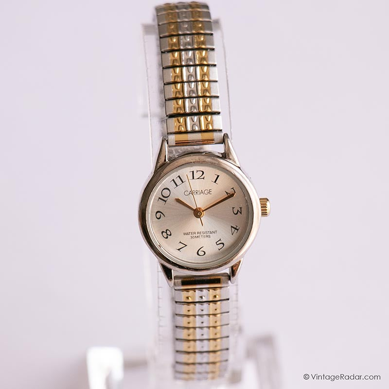 Vintage Two-tone Minimalist Carriage by Timex Watch for Women – Vintage ...