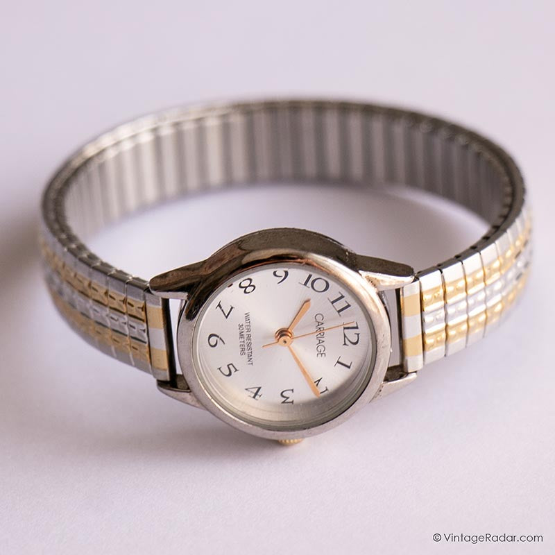 Vintage Two-tone Minimalist Carriage by Timex Watch for Women – Vintage ...