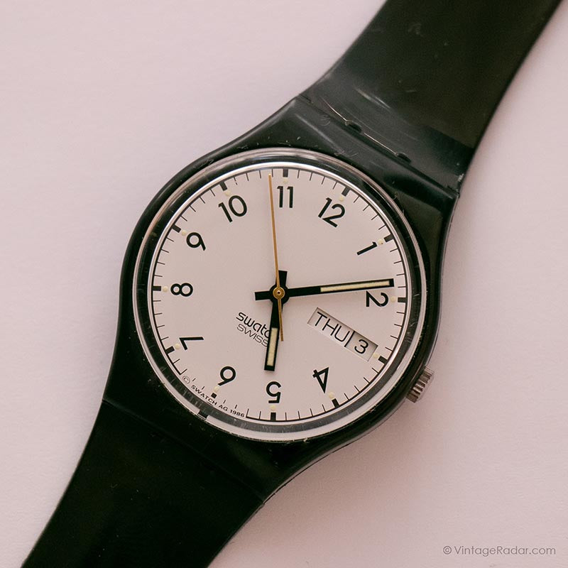 1986 Swatch Standards GB725 Watch | RARE 80s Swatch Watch – Vintage Radar