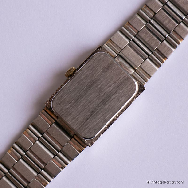 Vintage Rectangular Pierre Rucci Watch for Her | Two-tone Dress Watch ...