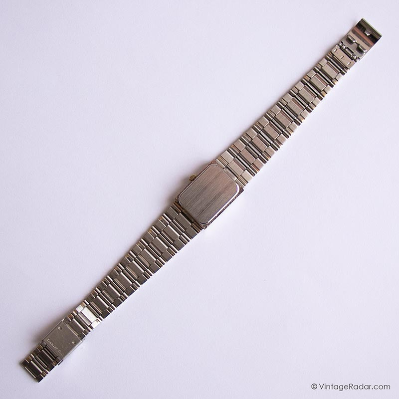 Vintage Rectangular Pierre Rucci Watch for Her | Two-tone Dress Watch ...