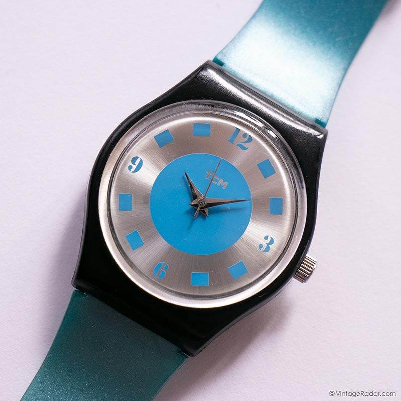 Vintage Blue TCM Watch for Women | Sporty Everyday Wristwatch for Her ...