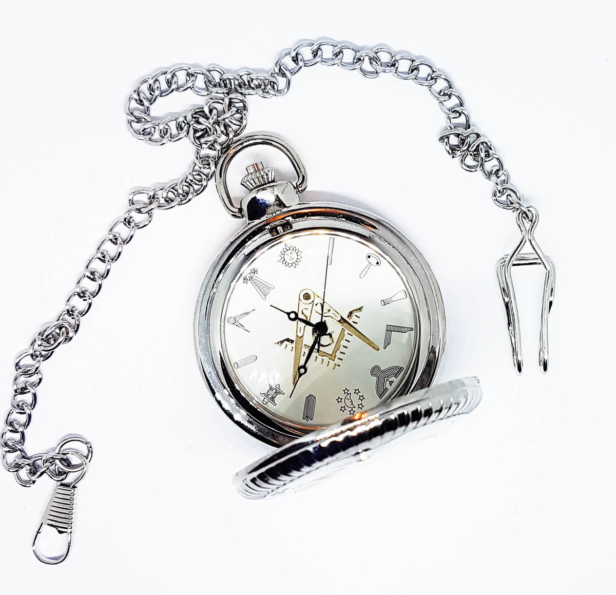 Freemason Silver-tone Vintage Pocket Watch | Can Be Engraved – Vintage ...