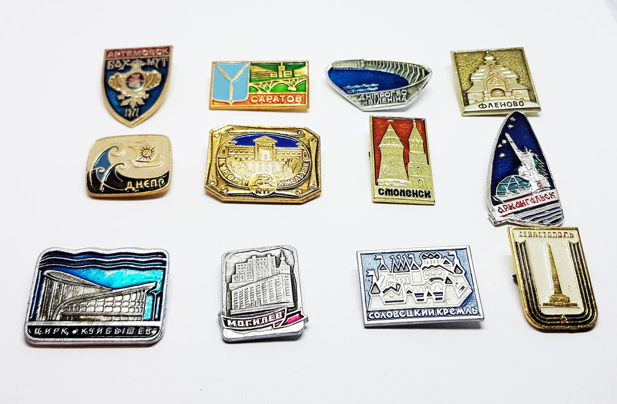 Soviet Vintage Enamel Pins | Enamel Lapel Pins | VintageRadar.com ...