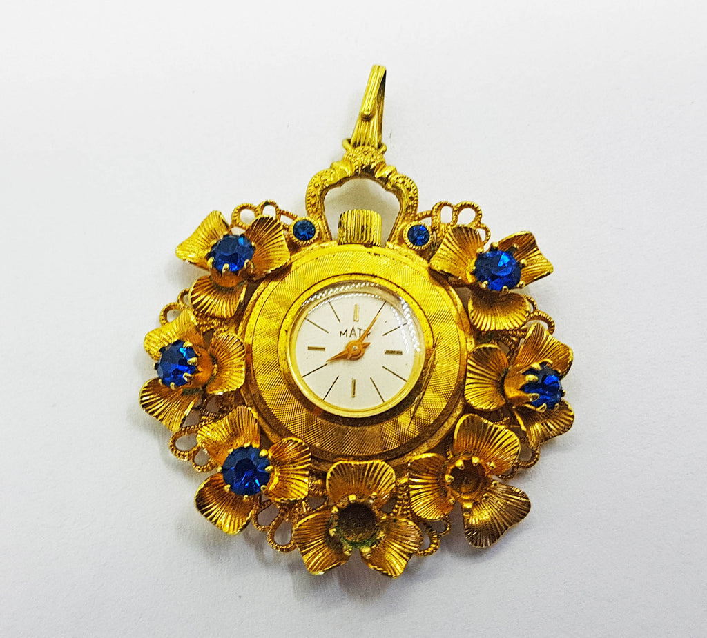 Maty Gold Floral Pocket Watch | Medalion Watch | VintageRadar.com ...