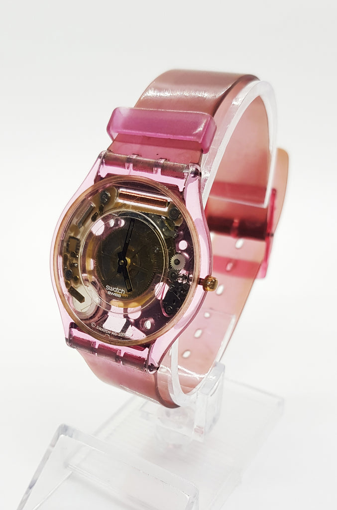 2000 PINK JELLY SKIN SFP101 Swatch | Vintage Skin Swatch Watch ...