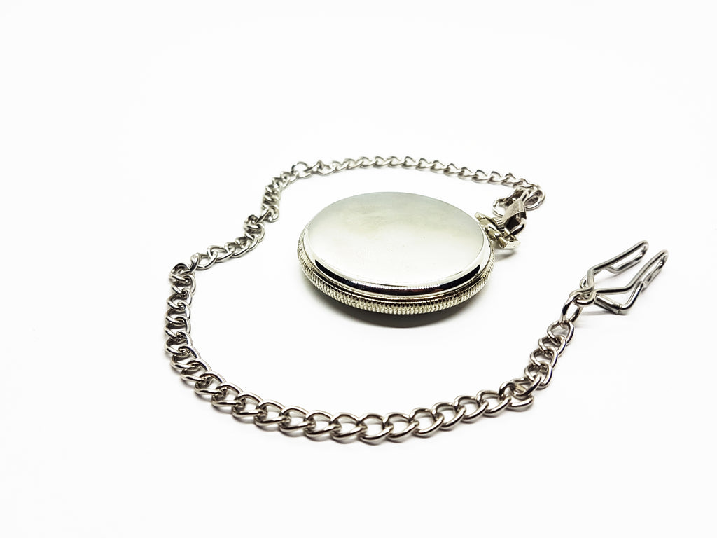 Fugit Tempus Silver Pocket Watch Vintage | Can Be Engraved – Vintage Radar