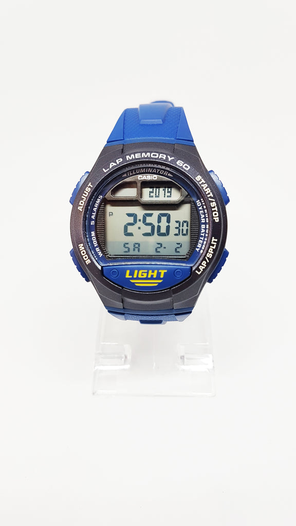 Vintage Blue Casio Watch for Men | Casio Sportswatch with Lap Memory ...