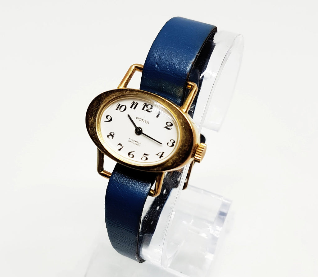PORTA 17 Jewels Mechanical Ladies Watch | Gold-tone Vintage Watch ...
