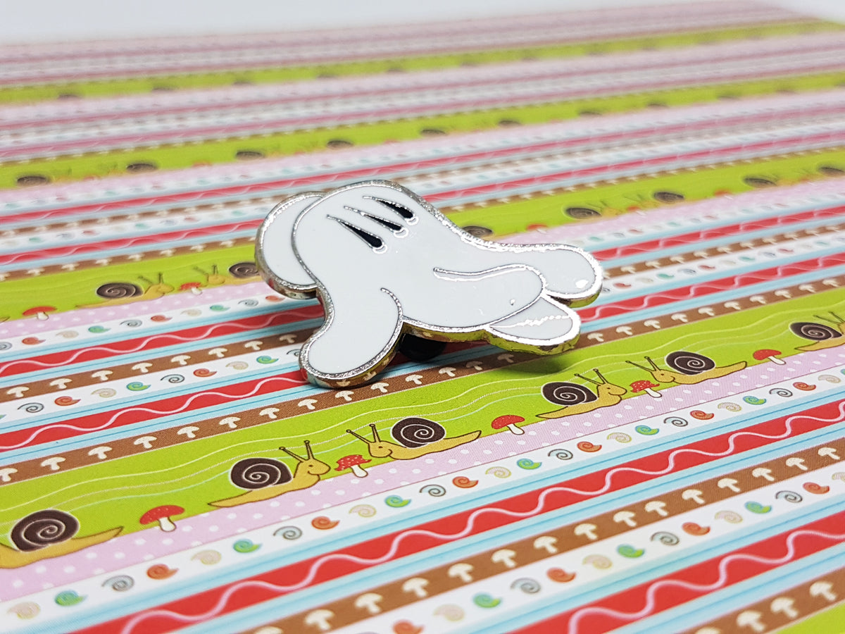 Mickey Mouse Glove Enamel Pin | Mickey Mouse Left Hand Lapel Pin ...