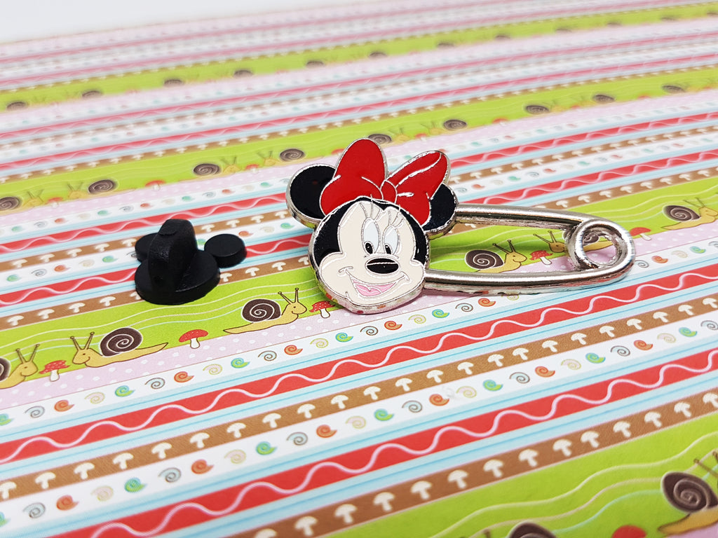 Minnie Mouse Safety Pin, Cute Disney Lapel Pin | Disney Enamel Pin ...