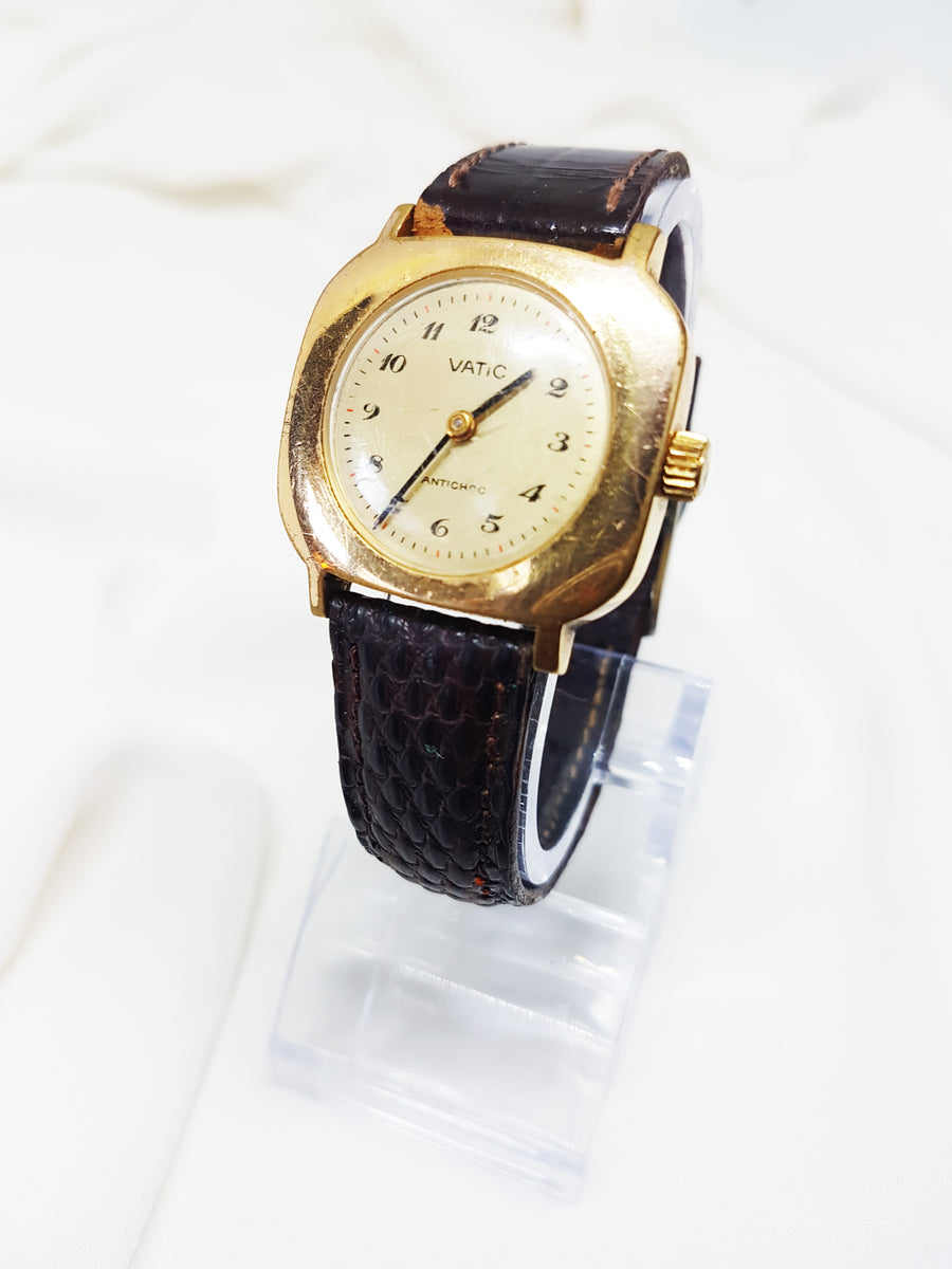 Vatic Gold-tone Vintage Watch for Women | Ladies Mechanical Watch ...