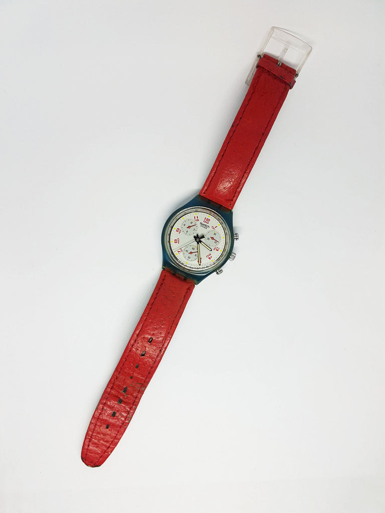 1991 JFK SCN103 Vintage Swatch Chronograph Watch | 90s Swiss Watch ...