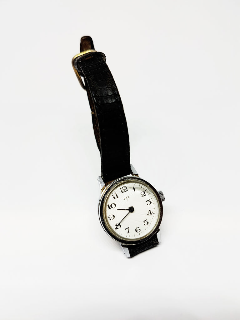 Small Silver-Tone Pax Mechanical Watch | Minimalist Vintage Watch ...