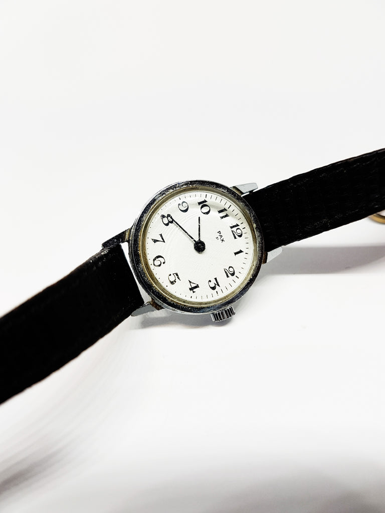 Small Silver-Tone Pax Mechanical Watch | Minimalist Vintage Watch ...