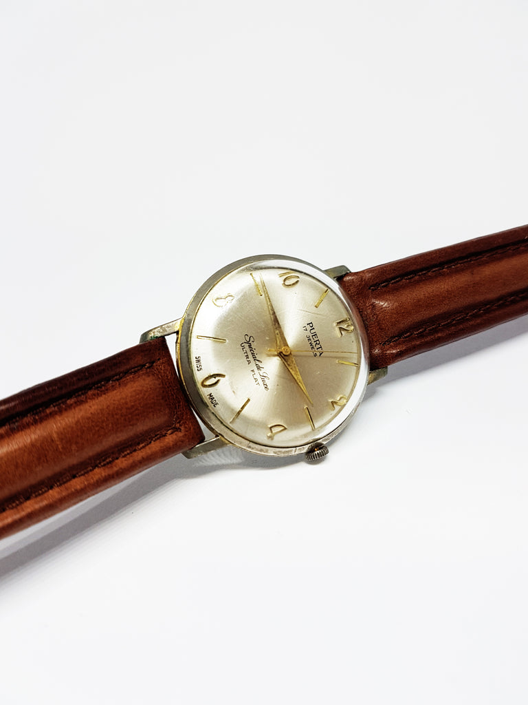 PUERTA 17 Jewels Ultra Flat Mechanical Vintage Watch | VintageRadar.com ...