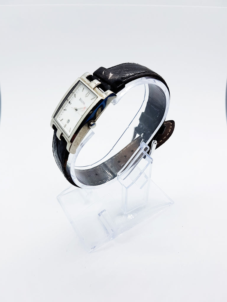 Square Silver-Tone Bulova Vintage Watch | Bulova Watches Collection ...