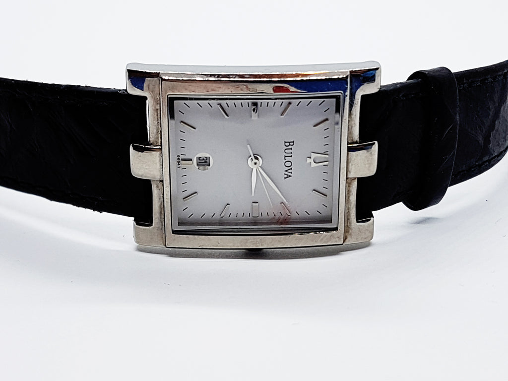 Square Silver-Tone Bulova Vintage Watch | Bulova Watches Collection ...
