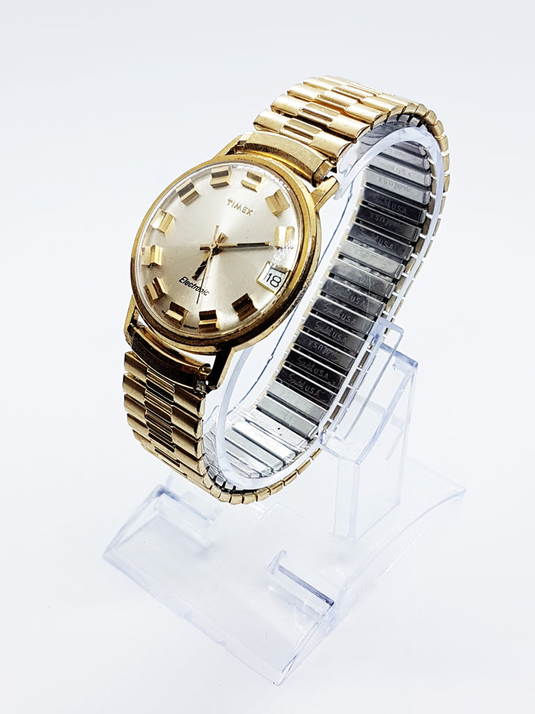 1970s Timex Electronic West Germany Watch RARE | Gold 70s Timex Watch ...