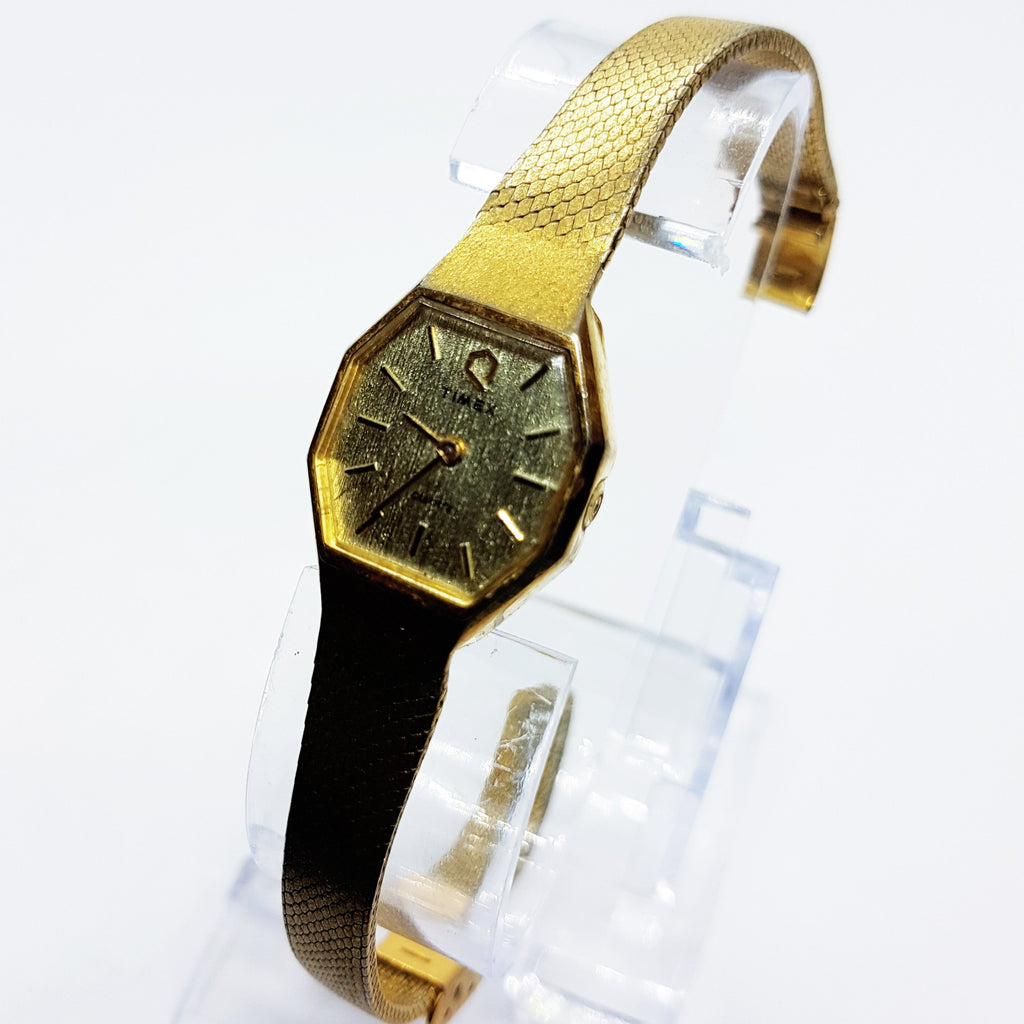 90s Octagonal Timex Q Watch for Women | Ladies Gold Quartz Timex Watch ...