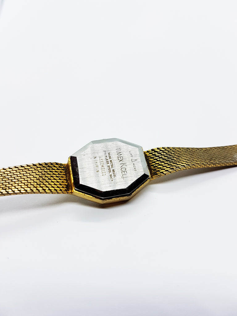 90s Octagonal Timex Q Watch for Women | Ladies Gold Quartz Timex Watch ...