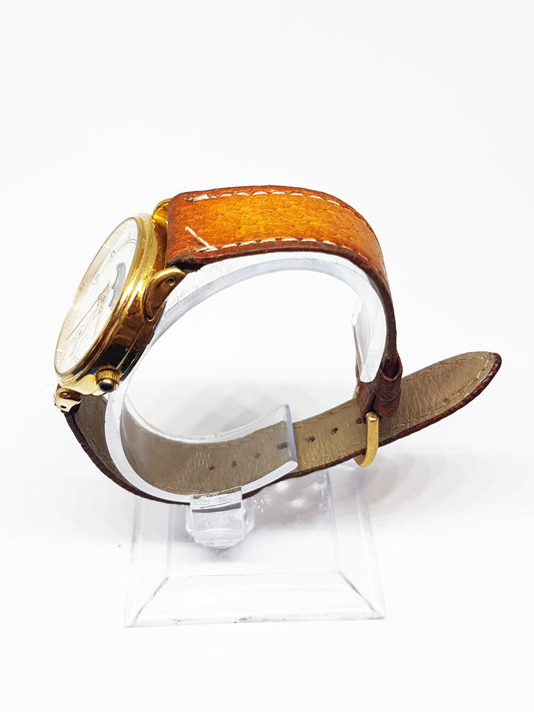 RJW Moon Phase Quartz Watch | Elegant Gold-tone Vintage Watch – Vintage ...