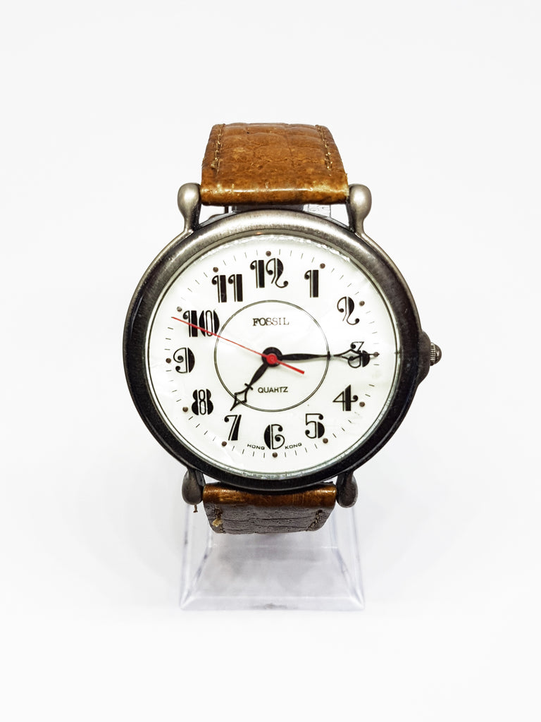 Vintage Fossil Watch with Large Retro Numerals | Fossil Quartz Watch ...