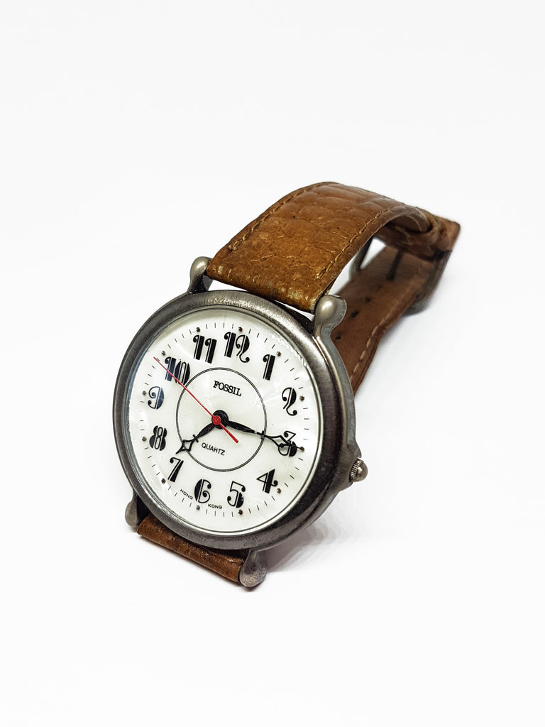 Vintage Fossil Watch with Large Retro Numerals | Fossil Quartz Watch ...