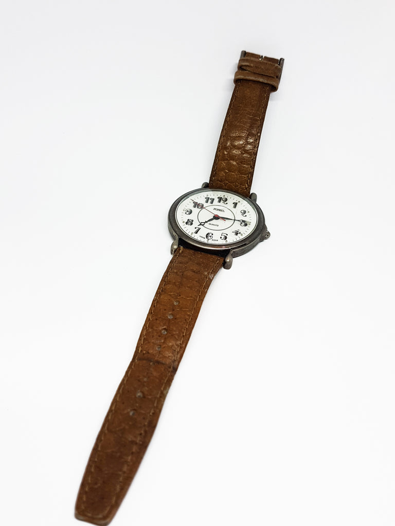 Vintage Fossil Watch with Large Retro Numerals | Fossil Quartz Watch ...
