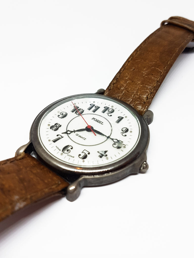 Vintage Fossil Watch with Large Retro Numerals | Fossil Quartz Watch ...