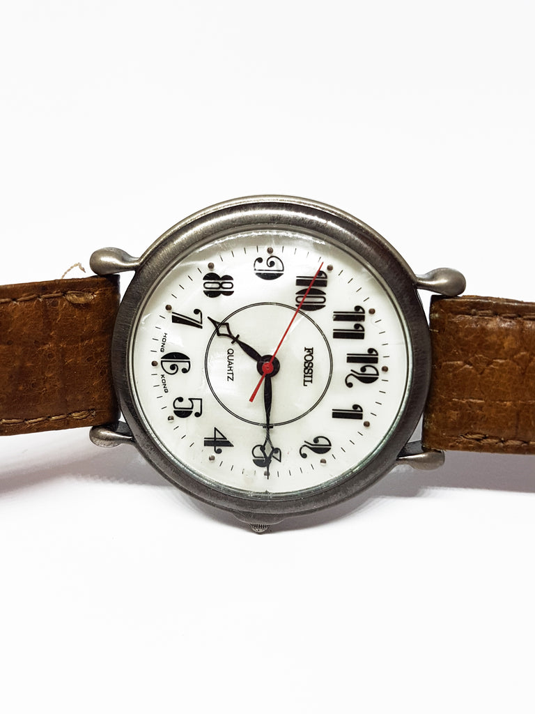 Vintage Fossil Watch with Large Retro Numerals | Fossil Quartz Watch ...