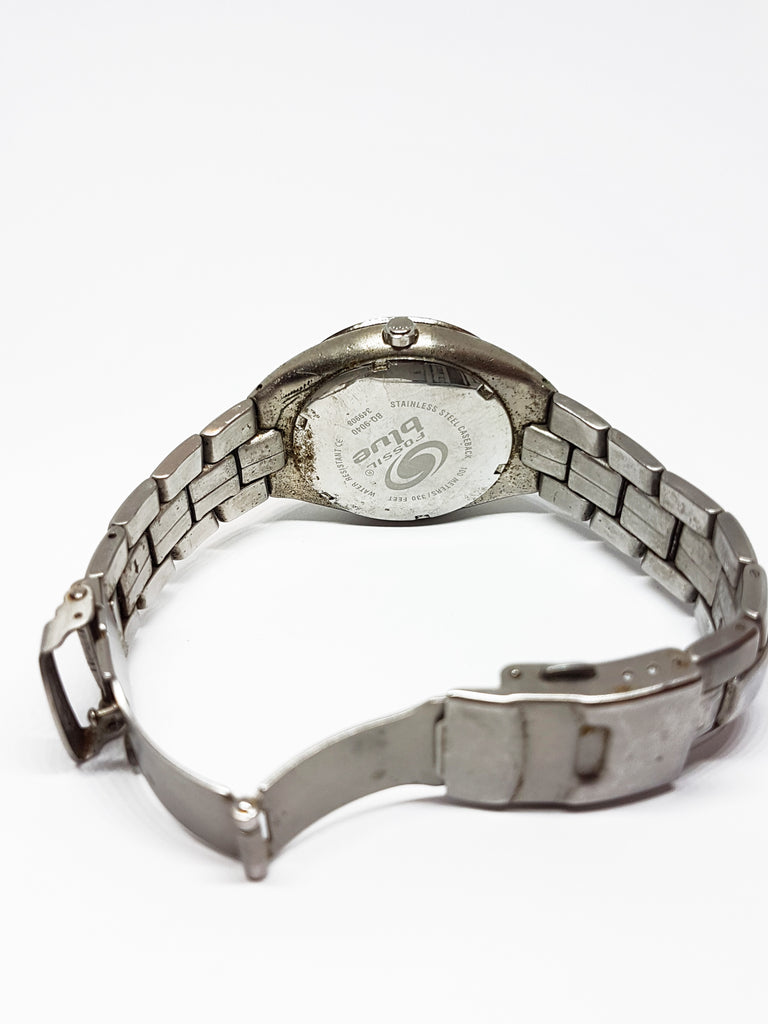 Vintage Fossil Chronograph Watch | Silver-tone Fossil Tachymeter Watch ...