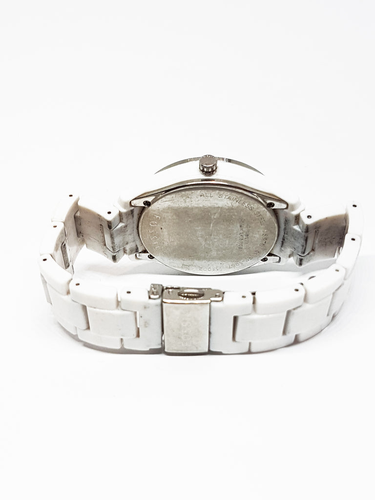 Vintage White Fossil Watch for Women with White Rhinestones – Vintage Radar