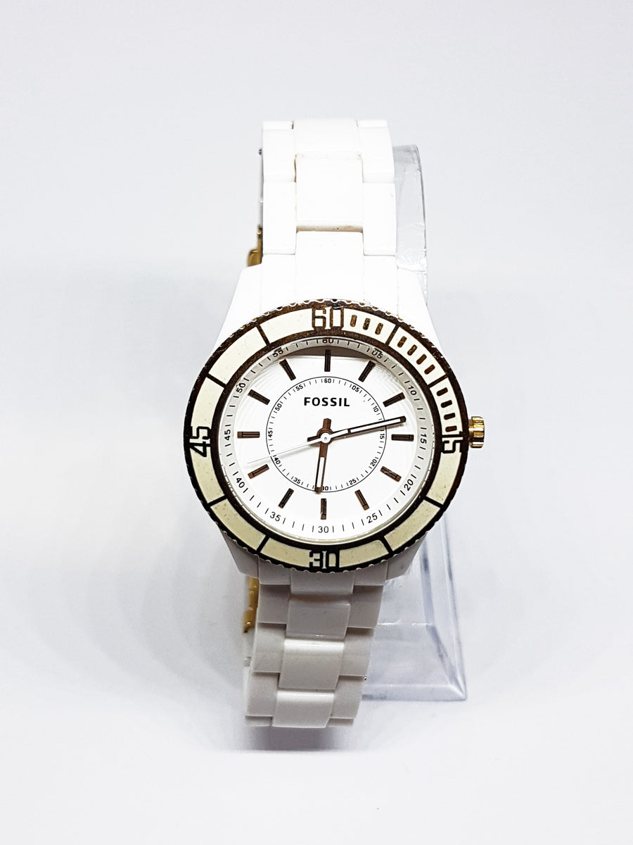 All White Fossil Sports Watch | Best Vintage Watches For Men – Vintage ...