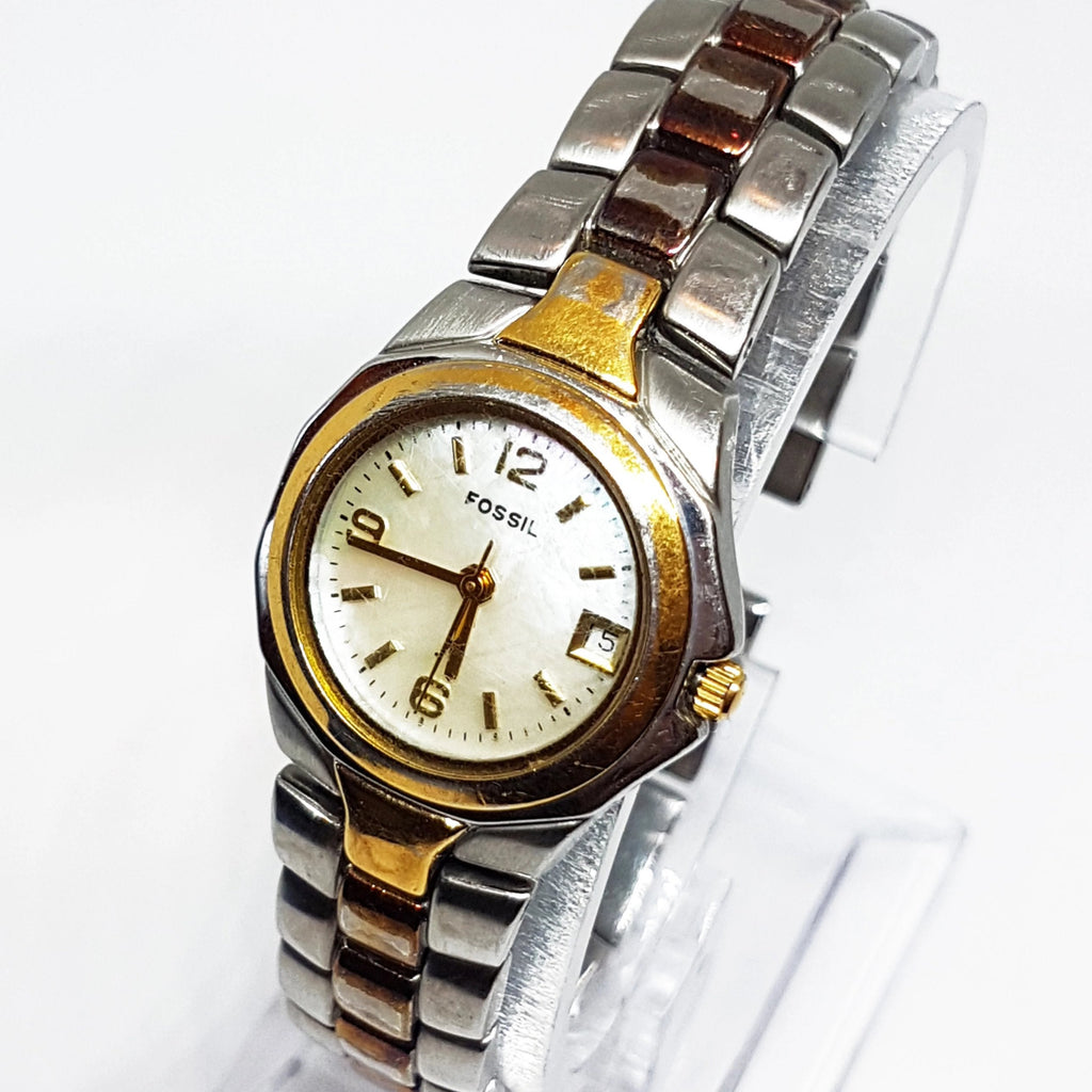 Two-Tone Fossil Vintage Watch | Luxury Quartz Watches – Vintage Radar