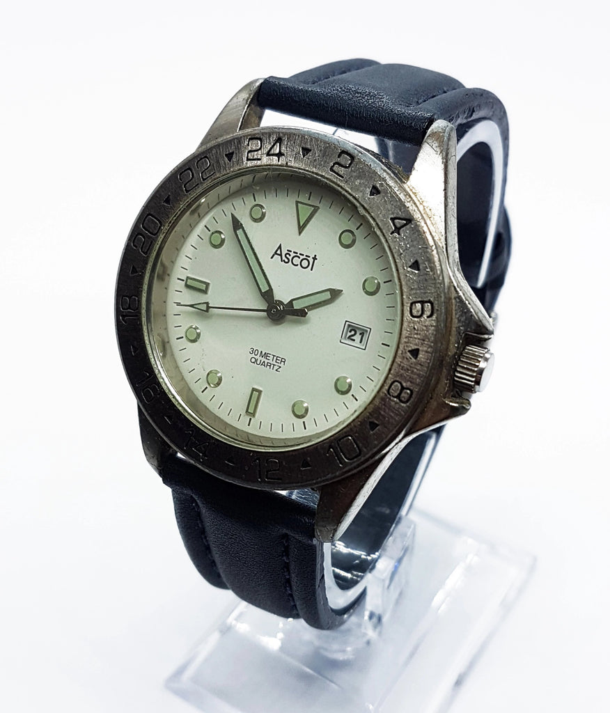 Silver-Tone Ascot Quartz Watch for Men | Minimalist Date Watches ...