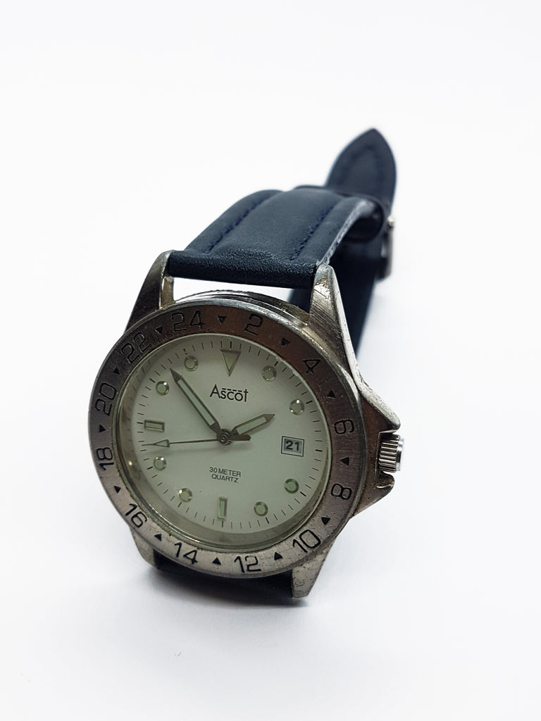 Silver-Tone Ascot Quartz Watch for Men | Minimalist Date Watches ...