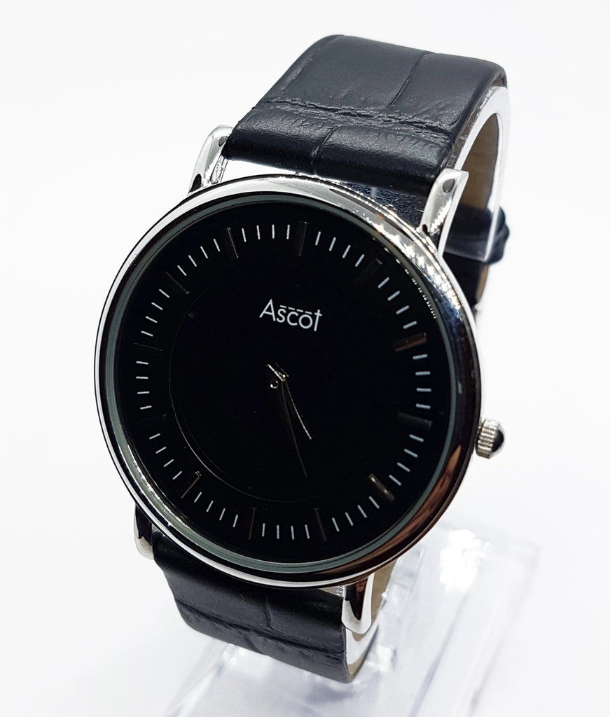 Minimalist Ascot Quartz Watch | All Black Vintage Ascot Watch – Vintage ...