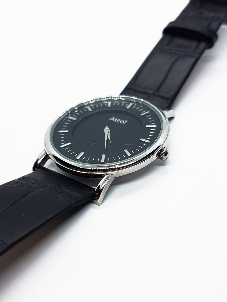 Minimalist Ascot Quartz Watch | All Black Vintage Ascot Watch – Vintage ...